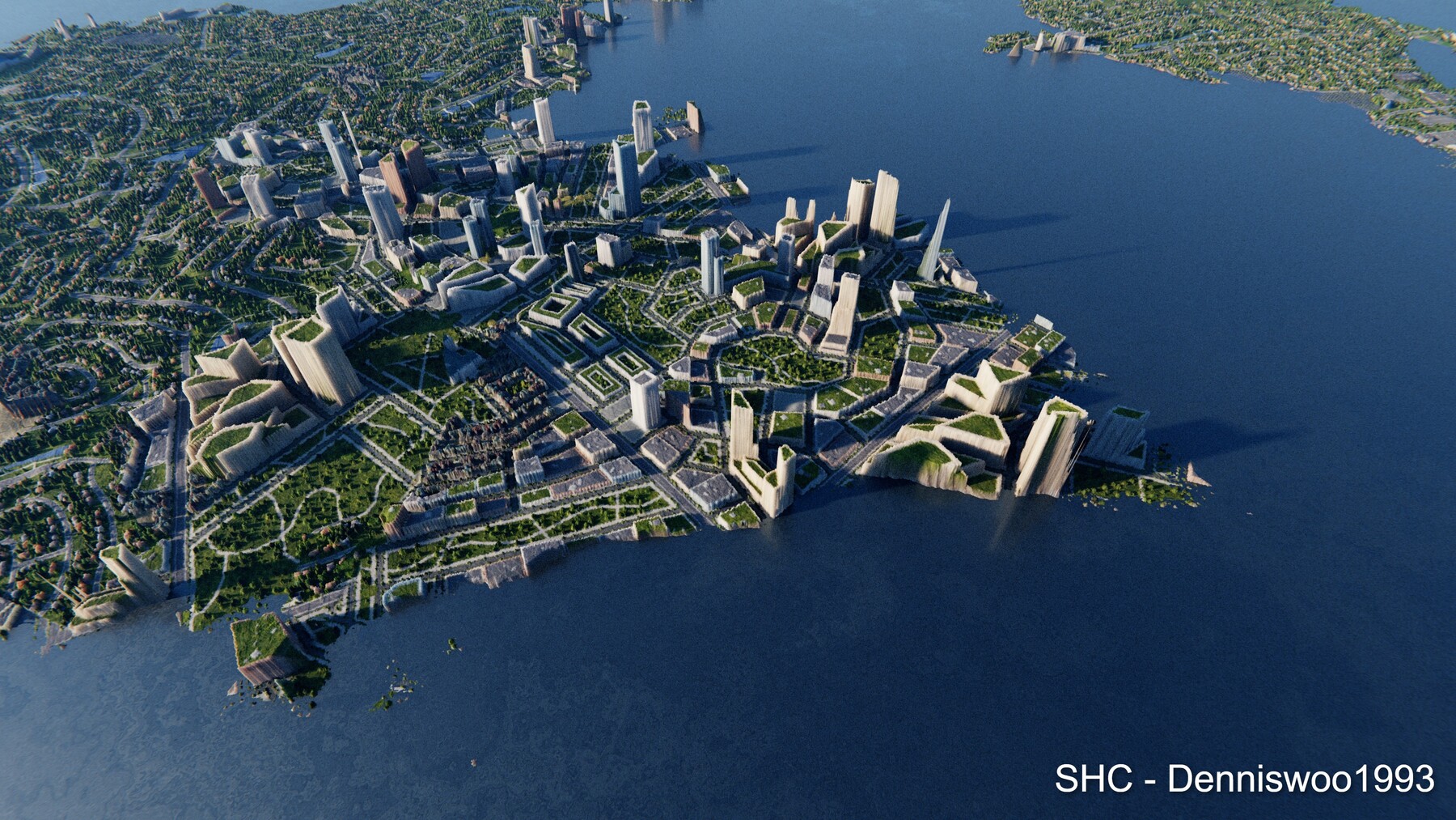 ArtStation - Large scale procedural terrain generator with 3D cities ...