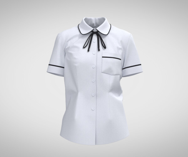 ArtStation - School Uniform Shirt Female | Resources