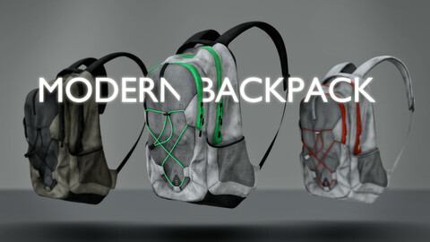 ArtStation - Customizable Modern Backpack | Game Assets