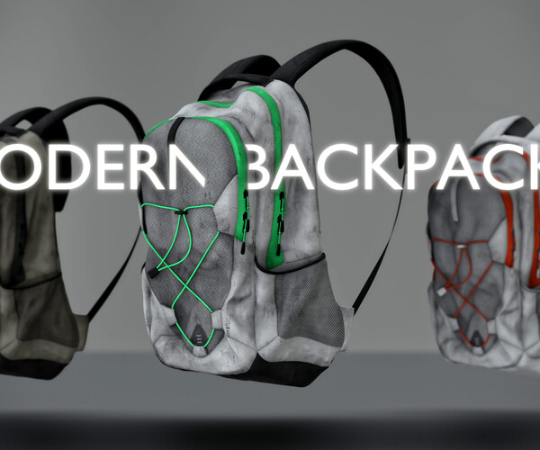ArtStation - Customizable Modern Backpack | Game Assets
