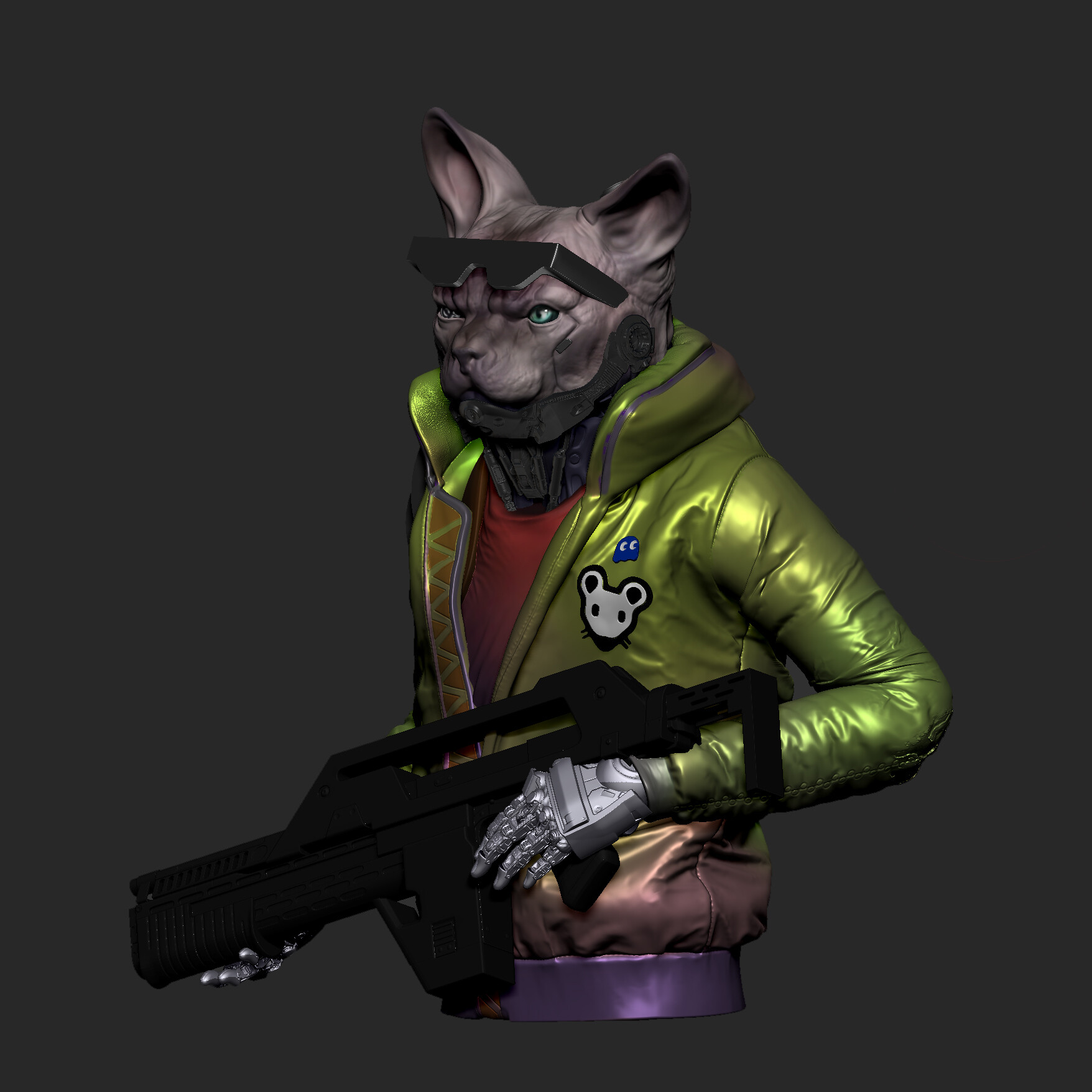 ArtStation - Cybercat 2077 - STL | Resources