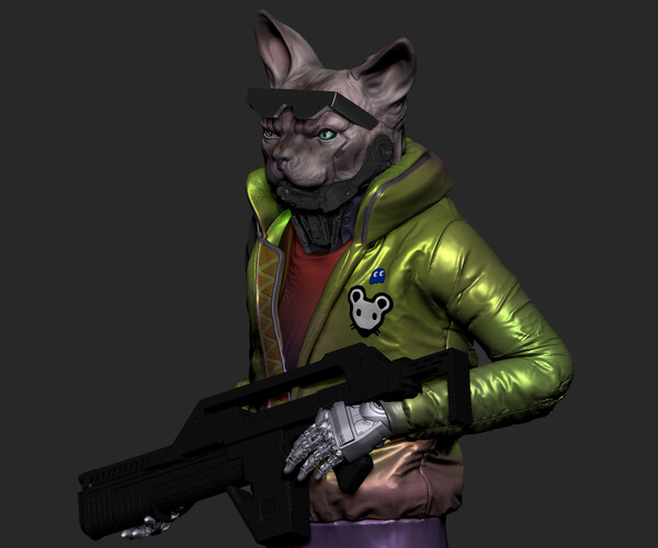 ArtStation - Cybercat 2077 - STL | Resources