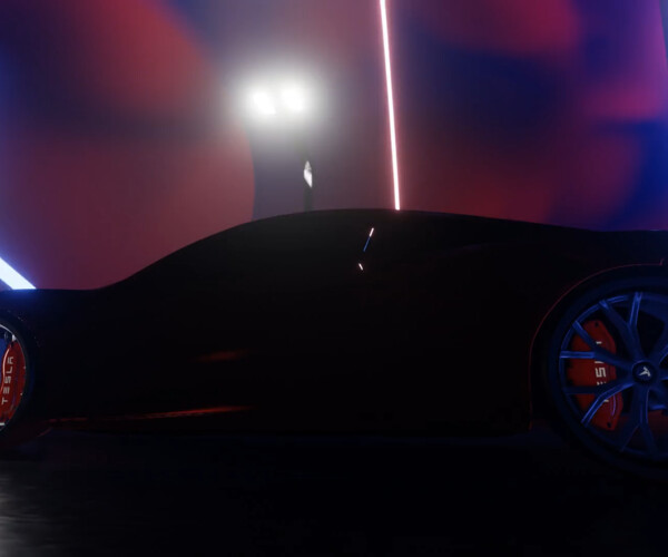 ArtStation - Animation Loop - Car on Cosmic road W/T geometric shapes ...