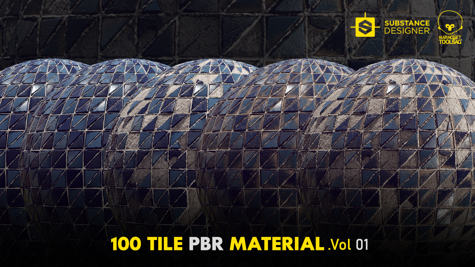ArtStation - Tile PBR Materials |Vol 01 | Game Assets