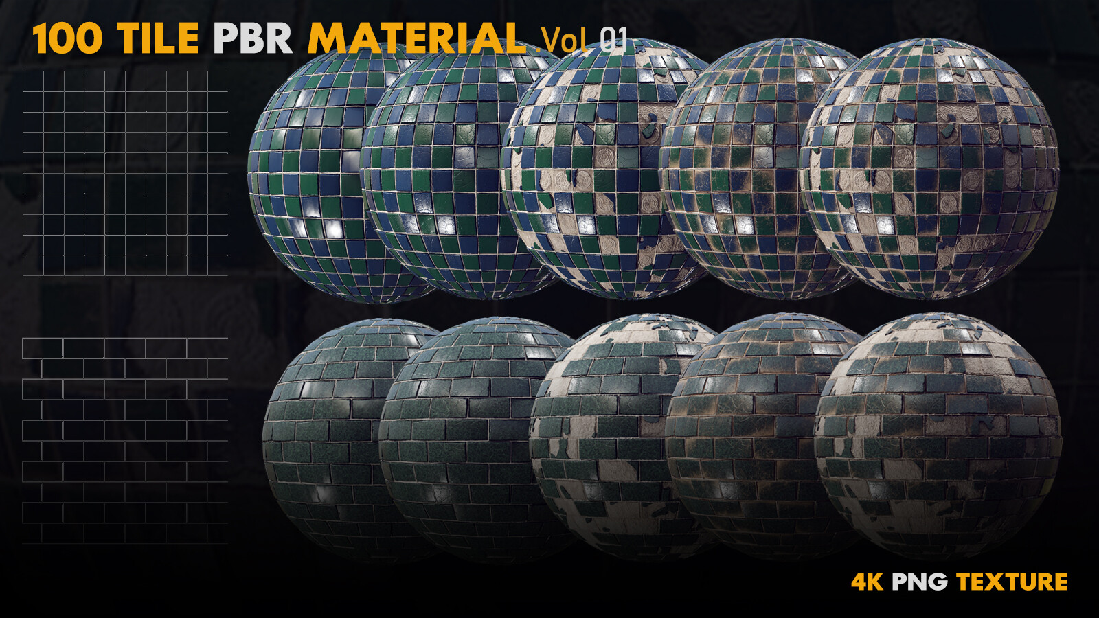 ArtStation - Tile PBR Materials |Vol 01 | Game Assets