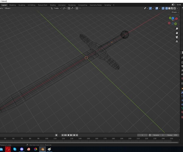 ArtStation - Blender Low-poly 3D Sword | Game Assets