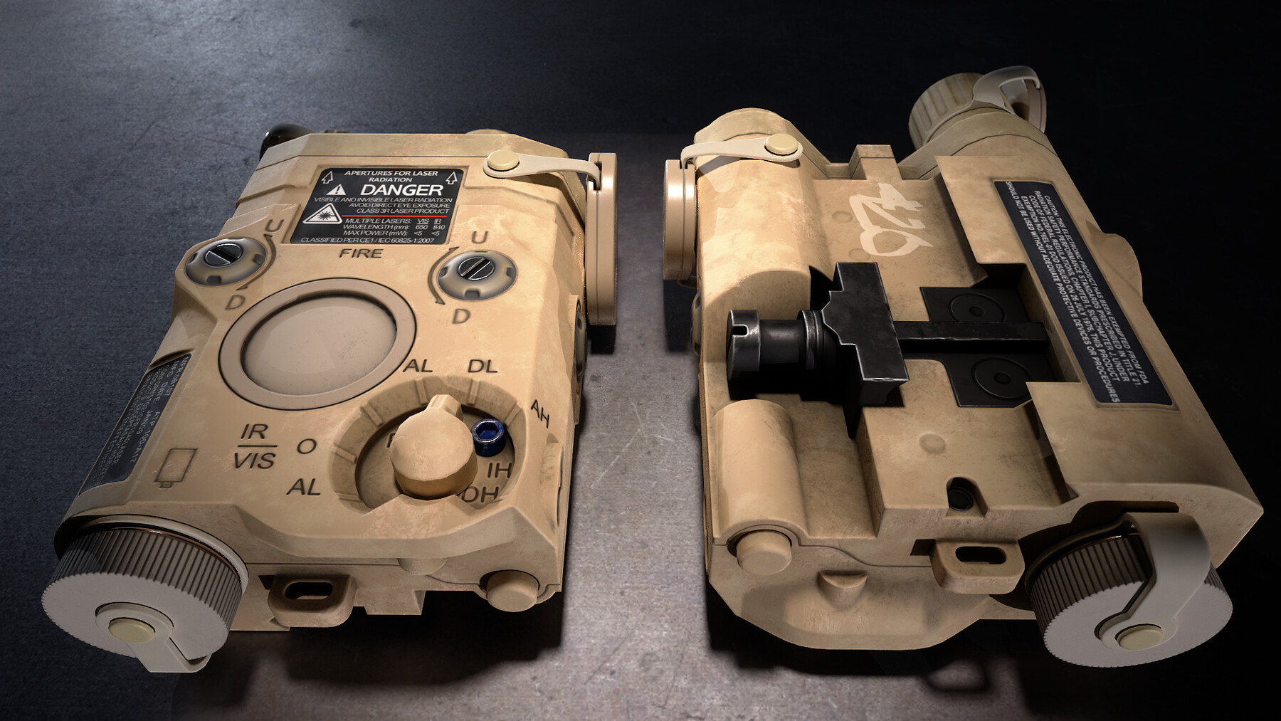 ArtStation - AN/PEQ-15 Laser Sight Game Asset Attachment for Unity and ...