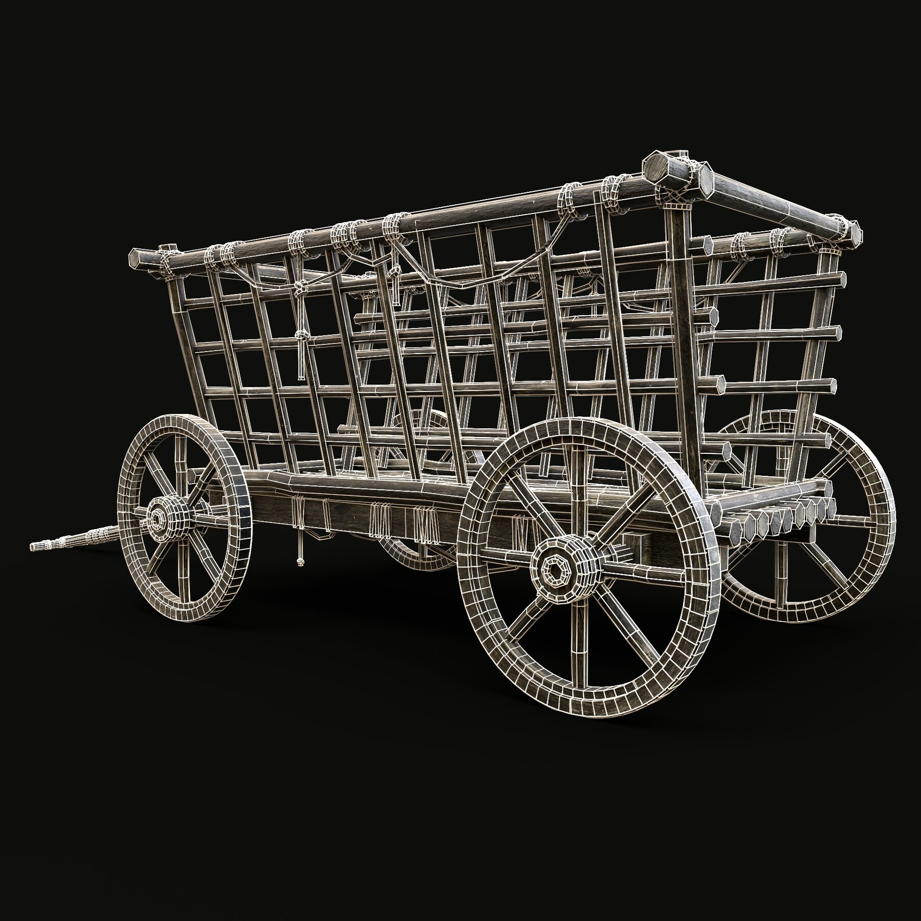 ArtStation - CART WAGON HORSE CAR CARGO WOODEN MEDIEVAL PACK COLLECTION ...
