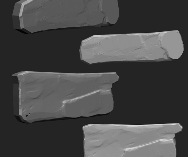 ArtStation - Stylized Stone IMM Brushes 50 in one Vol. 4 | Brushes
