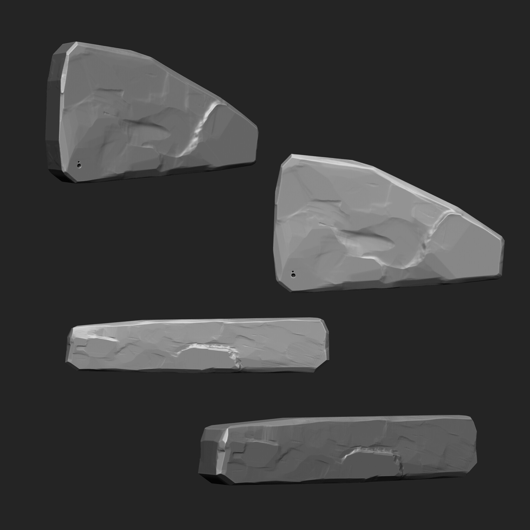 ArtStation - Stylized Stone IMM Brushes 50 in one Vol. 4 | Brushes