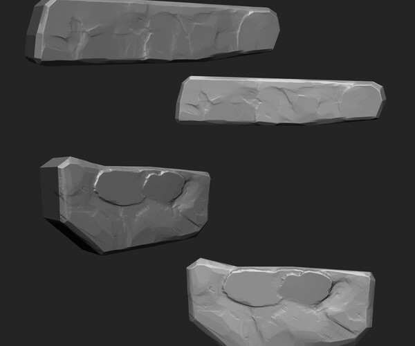 ArtStation - Stylized Stone IMM Brushes 50 in one Vol. 4 | Brushes