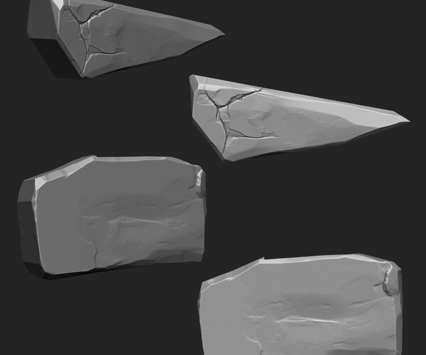ArtStation - Stylized Stone IMM Brushes 50 in one Vol. 4 | Brushes