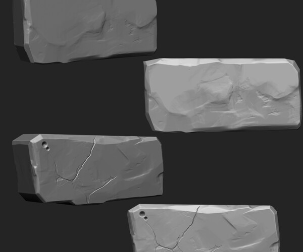 ArtStation - Stylized Stone IMM Brushes 50 in one Vol. 4 | Brushes