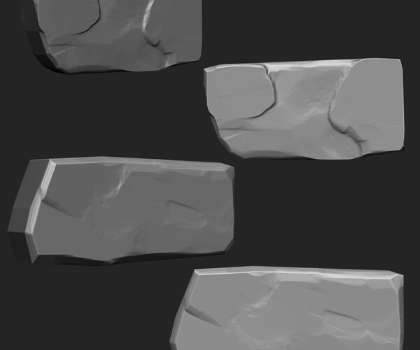 ArtStation - Stylized Stone IMM Brushes 50 in one Vol. 4 | Brushes