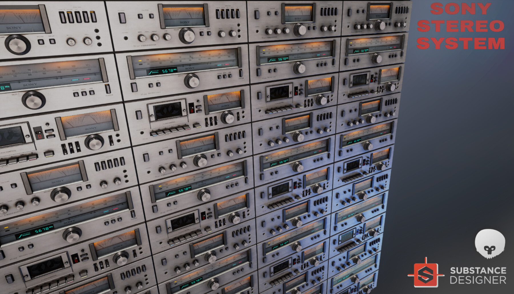 ArtStation - Stereo System Material - SBS + SBSAR + Free 2K Textures ...