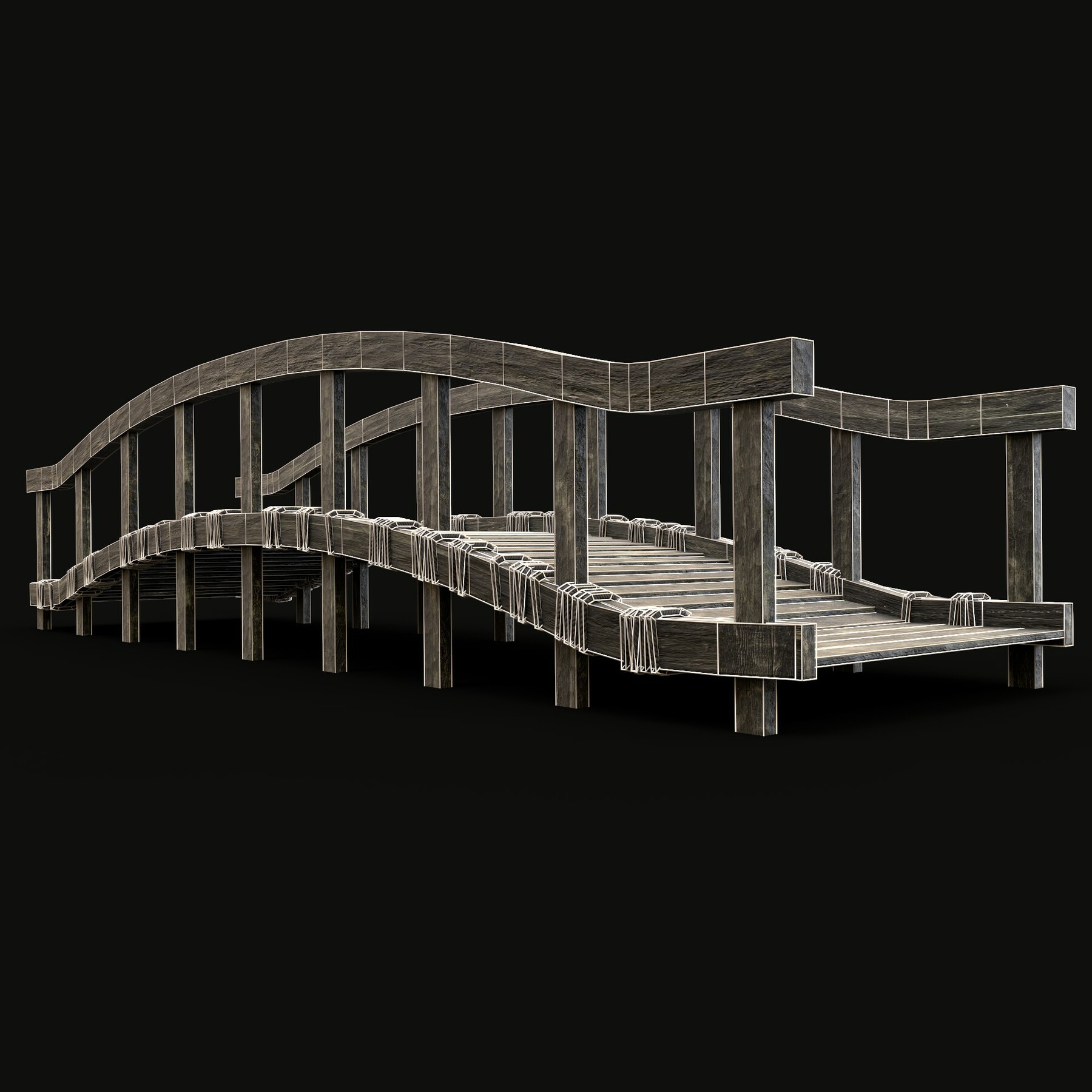 ArtStation - WOODEN BRIDGE MEDIEVAL PLATFORM CONSTRUCTION PACK ...