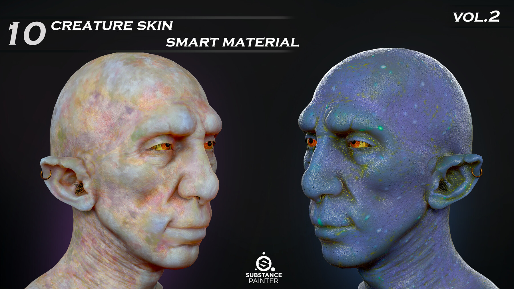 ArtStation - 10 Creature skin smart material_VOL02 | Game Assets