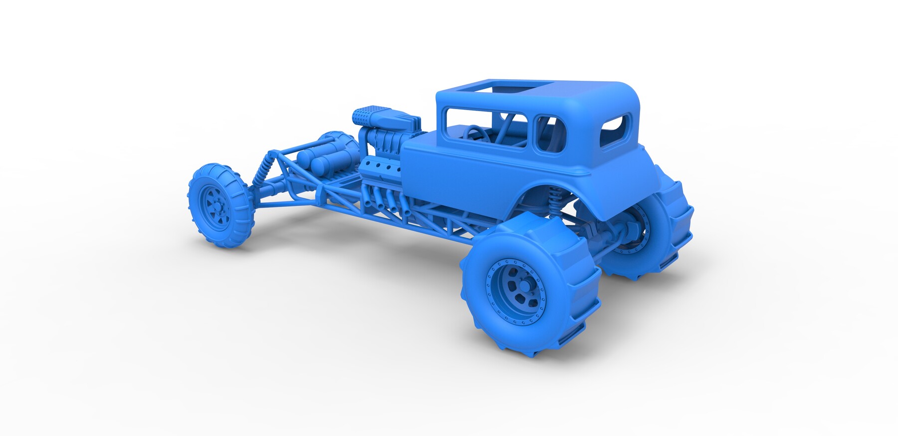 ArtStation - 3D printable Diecast Mud dragster Hot Rod Scale 1 to 25 ...