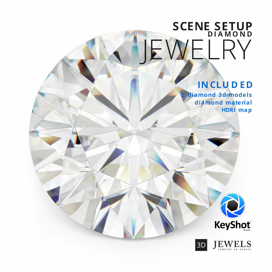 ArtStation - KeyShot Scene Setup For Jewelry Diamond 3D Renderings ...