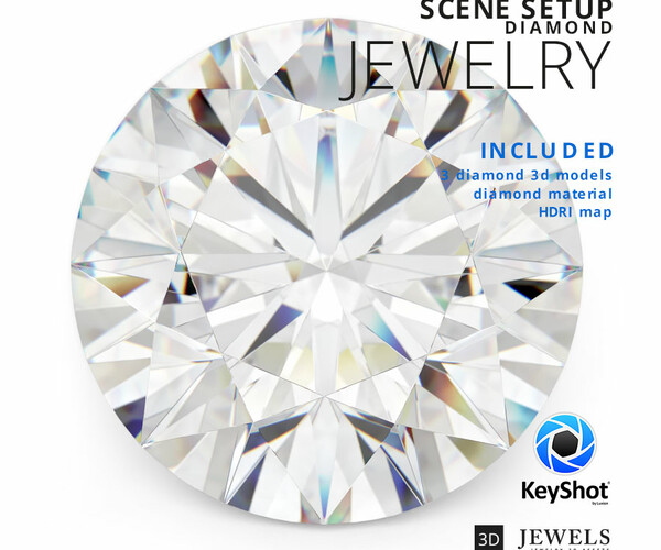 ArtStation - KeyShot Scene Setup For Jewelry Diamond 3D Renderings ...