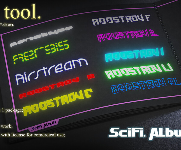 ArtStation - Text tool for Substance painter. Collection: Sci-Fi. Album ...