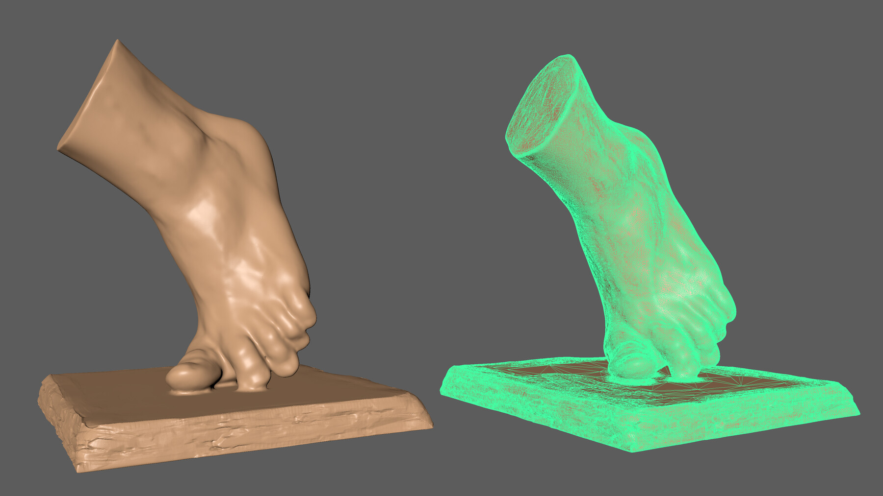 ArtStation - foot plaster cast | Resources