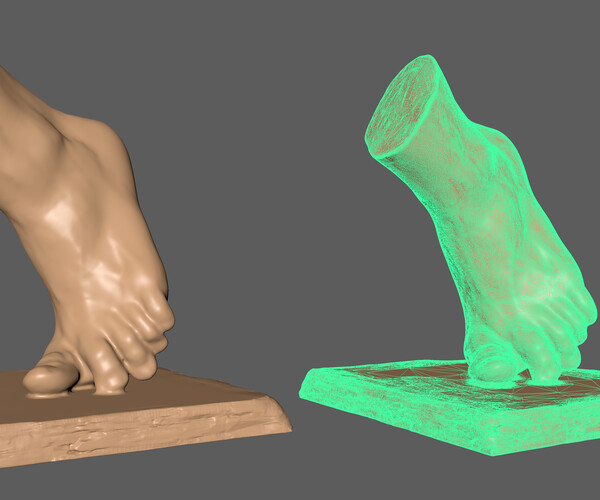 ArtStation - foot plaster cast | Resources