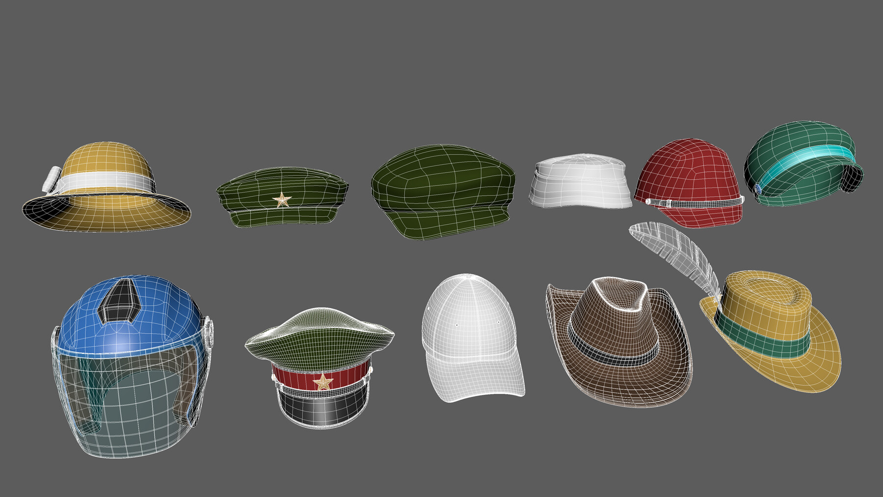 ArtStation - 11 hats collection | Resources