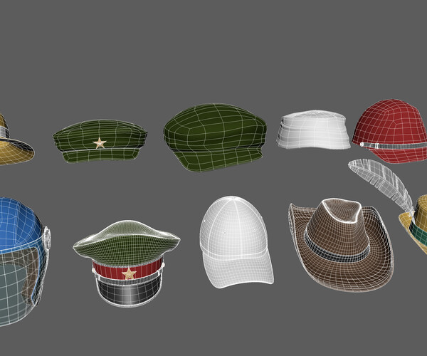 ArtStation - 11 hats collection | Resources