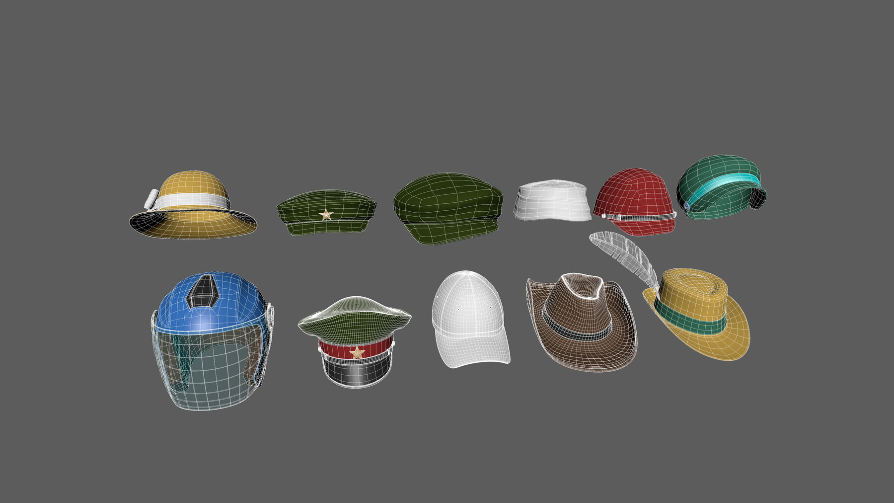 ArtStation - 11 hats collection | Resources
