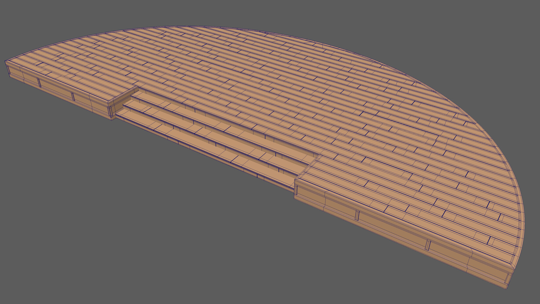 ArtStation - wood semi-circular podium | Resources