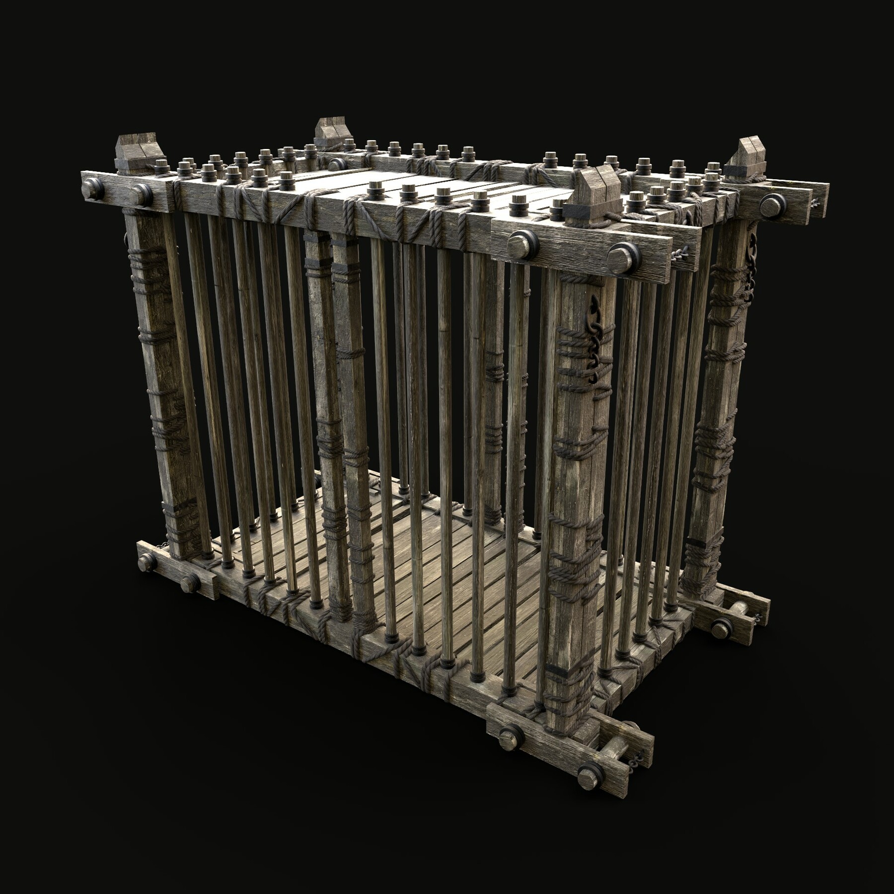 ArtStation - CAGE PACK ANIMAL HUMAN MEDIEVAL FARM WOODEN LOCKER ...