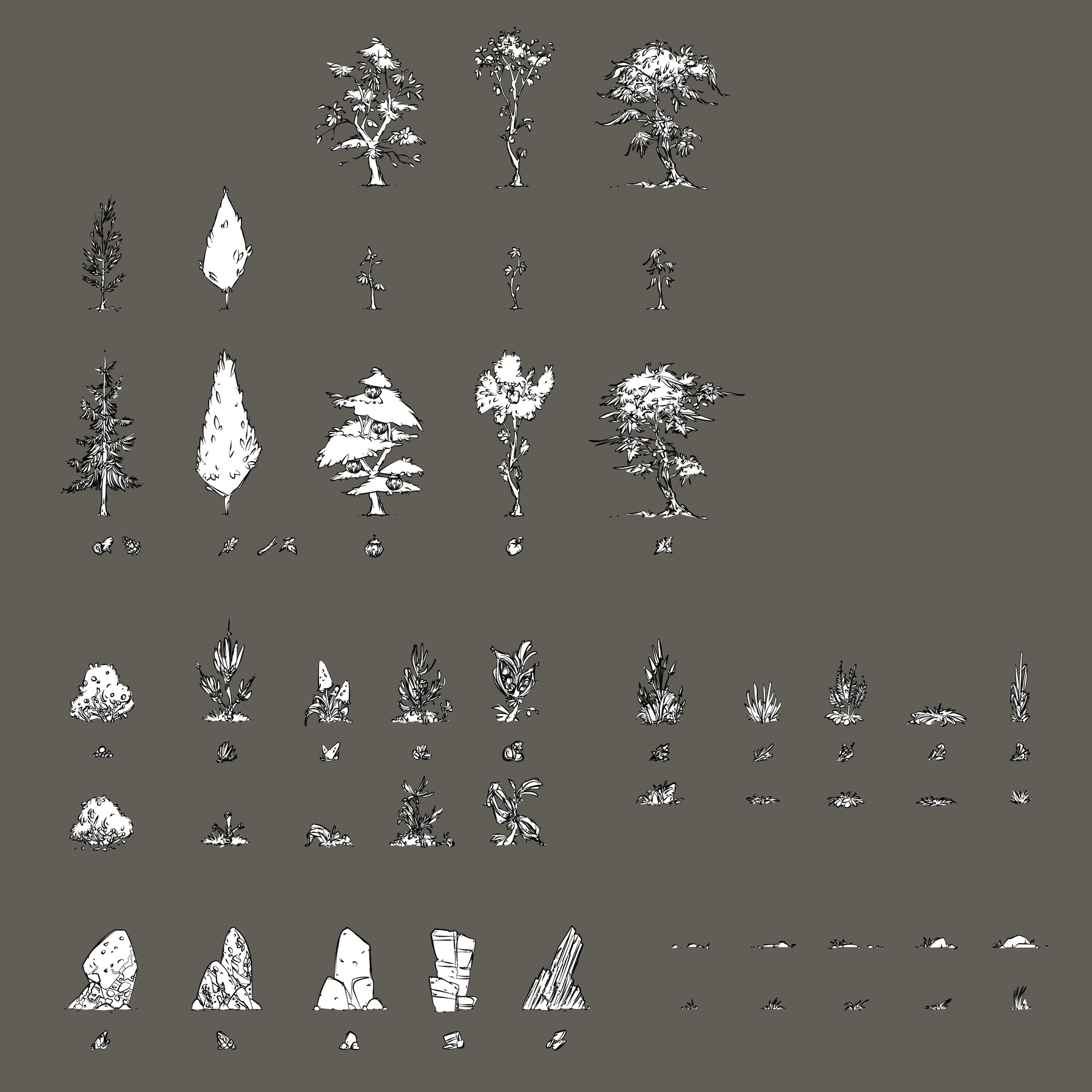 ArtStation - 2D Asset Pack – Nature 01 | Game Assets