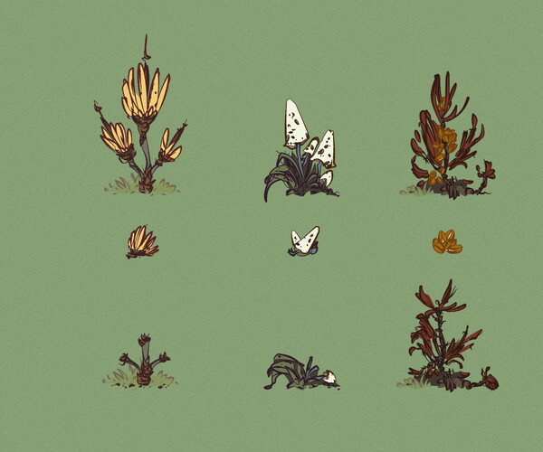 ArtStation - 2D Asset Pack – Nature 01 | Game Assets