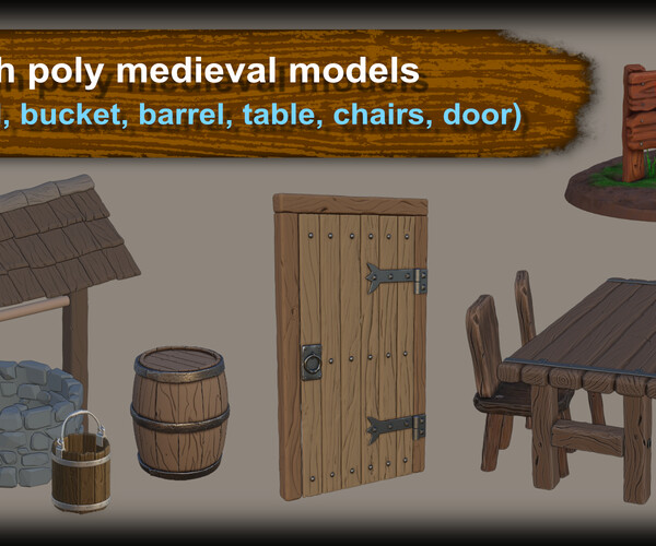 ArtStation - Medieval high poly models | Game Assets
