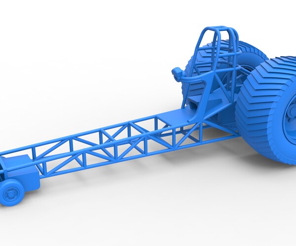 ArtStation - 3D printable Diecast Pulling tractor chassis Scale 1 to 25 ...