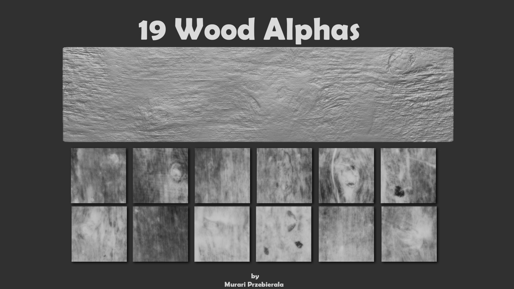 ArtStation - [FREE] 19 Wood Alpha pack | Brushes