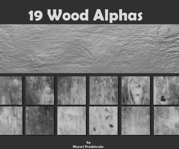 ArtStation - [FREE] 19 Wood Alpha pack | Brushes