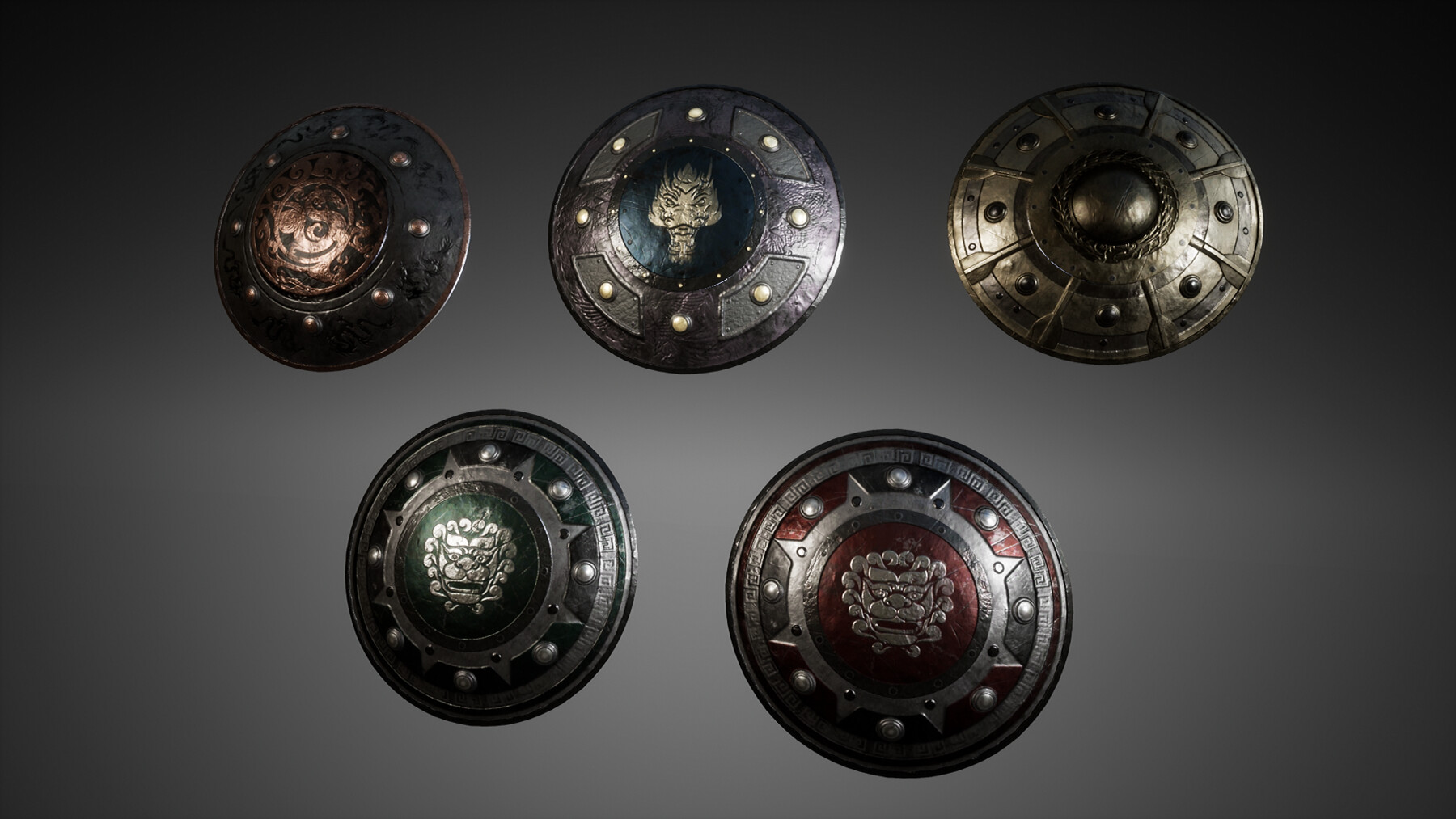 ArtStation - 35 HIGH QUALITY Historical SHIELDS | Game Assets
