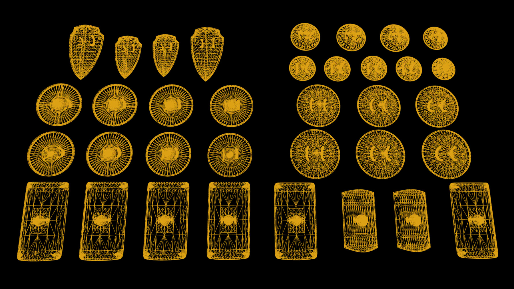 ArtStation - 35 HIGH QUALITY Historical SHIELDS | Game Assets