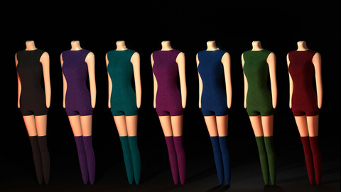 ArtStation - Outfit Pack of 7 - Clothing Series 2.7 - .blend file ...