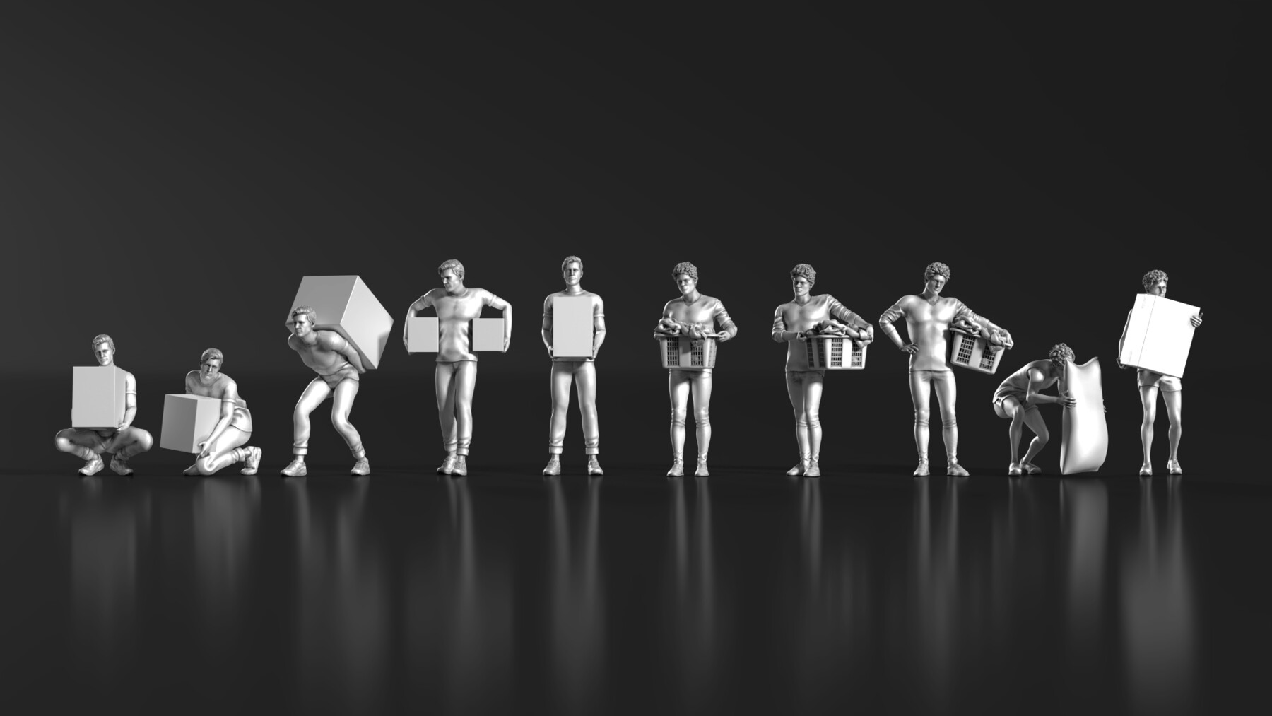 ArtStation - HD People 07 Carrying | Resources