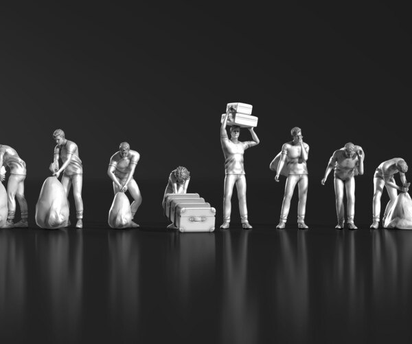 ArtStation - HD People 07 Carrying | Resources