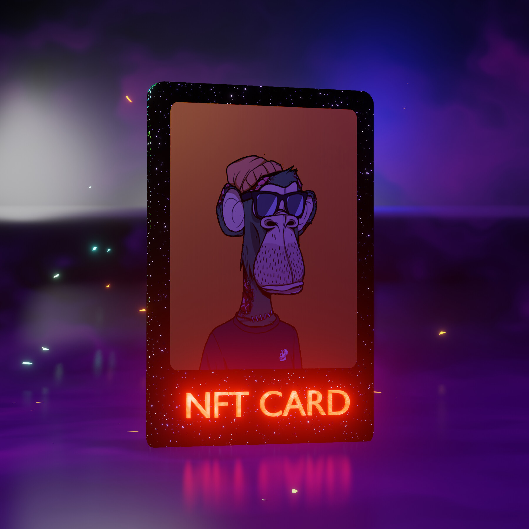 ArtStation - Trading 3D NFT Card EEVEE Rendering Blender Template Card ...