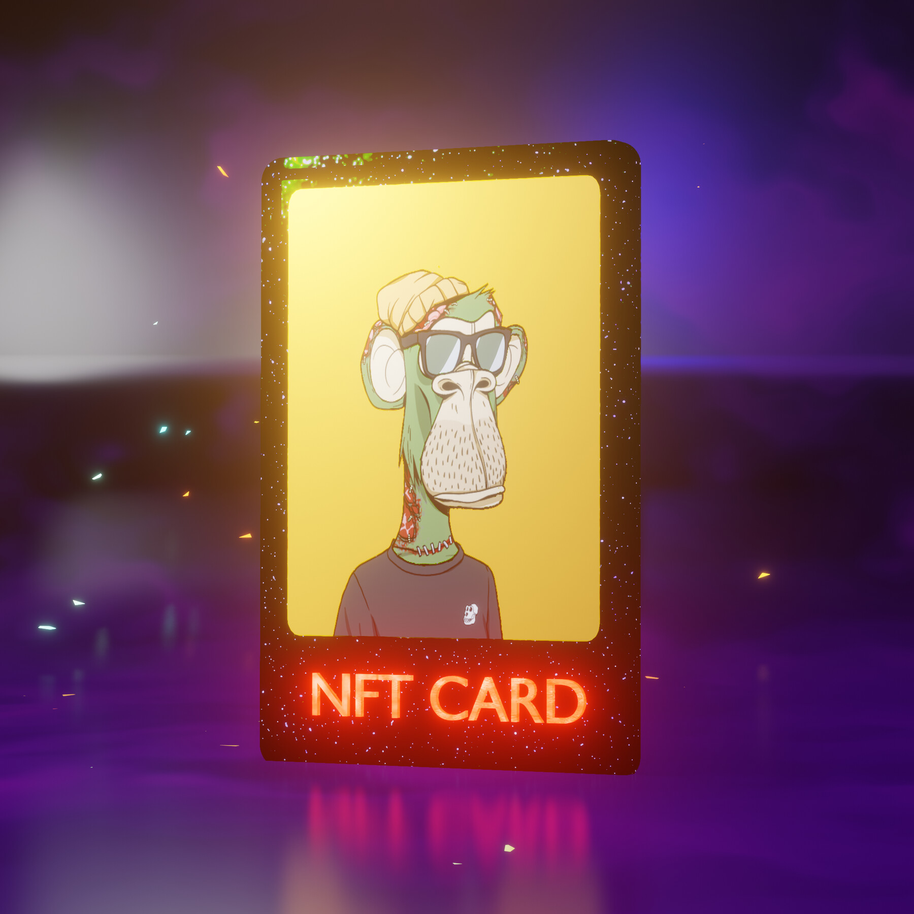 ArtStation - Trading 3D NFT Card EEVEE Rendering Blender Template Card ...