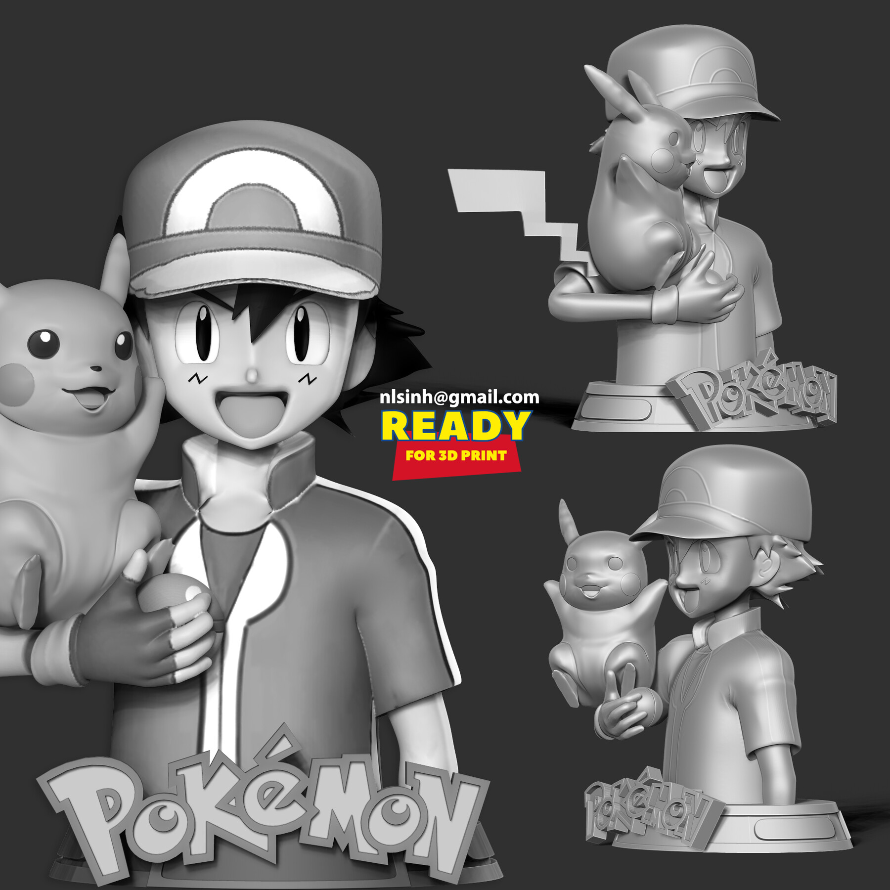 ArtStation - Satoshi and Pikachu - Fanart | Resources