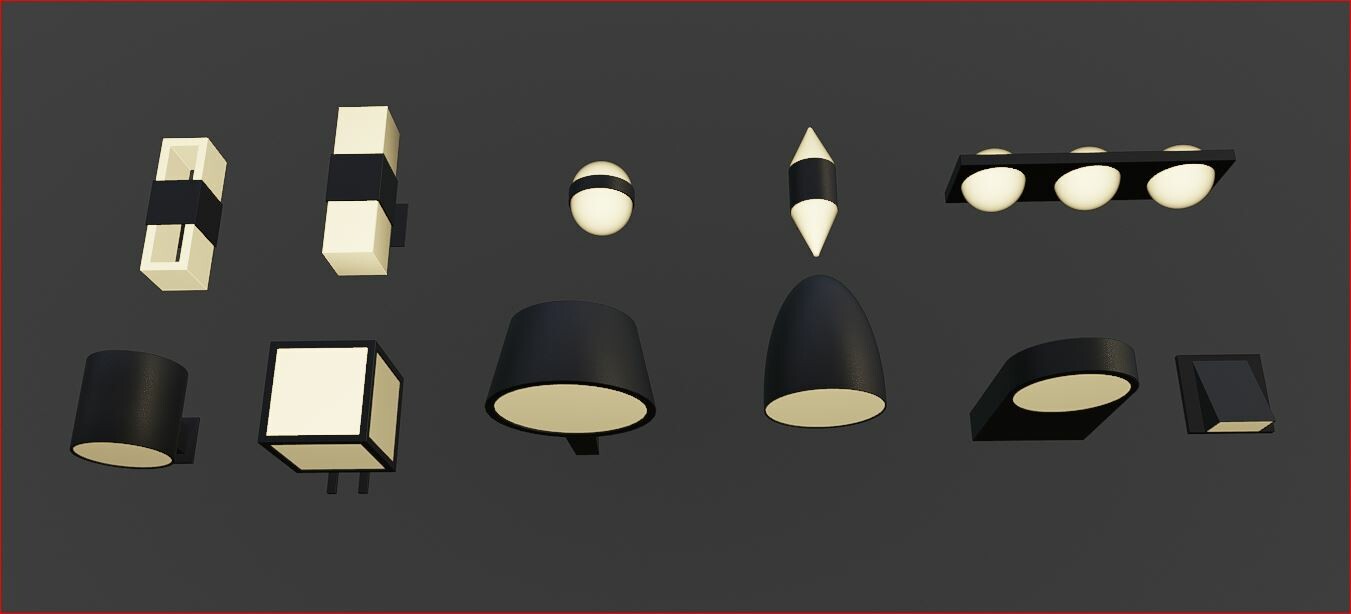 ArtStation - Wall light collection | Game Assets