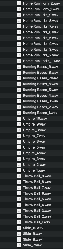 ArtStation - Baseball Sound Effects | Game Assets