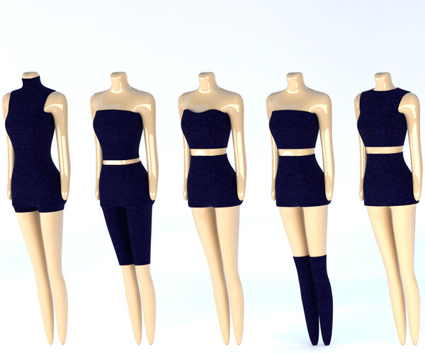 ArtStation - Outfit Pack of 7 - Clothing Series 2.7 - .blend file ...