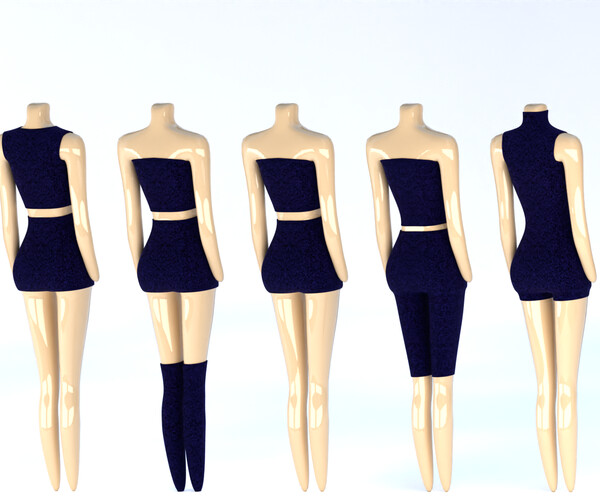 ArtStation - Outfit Pack of 7 - Clothing Series 2.7 - .blend file ...